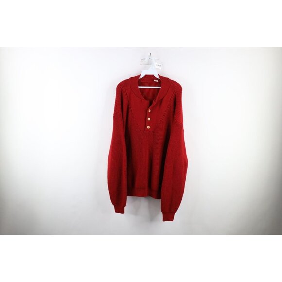 Vintage | Sweaters | Vintage 9s Streetwear Mens Medium Blank Chunky ...